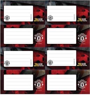 MANCHESTER UNITED LABELS -16'S – Easy Stationers CC